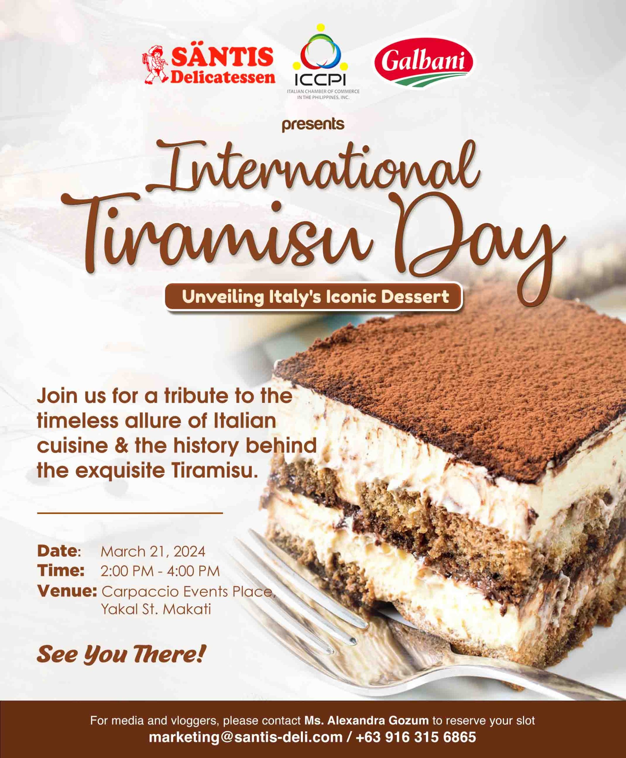 Santis Deli hosts International Tiramisu Day - Säntis Delicatessen